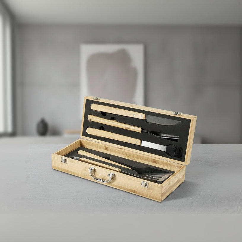 Okiyo Yakiniku Bamboo 5-Piece Braai Set – Allora_Living
